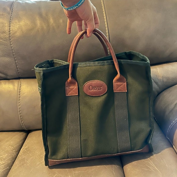 Orvis | Bags | Vintage Orvis Leather And Canvas Tote Bag Msrp 25 | Poshmark
